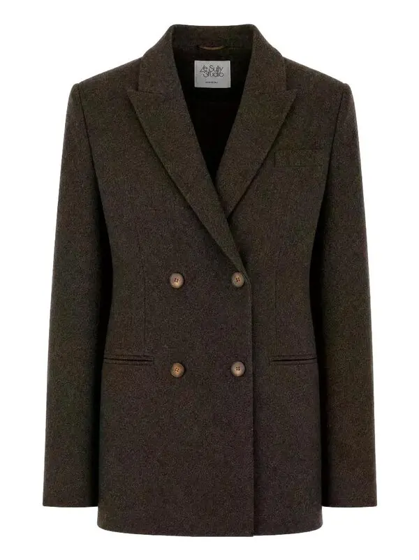 LE SULLY STUDIO Double-breasted Peak-lapels Jacket - Brown