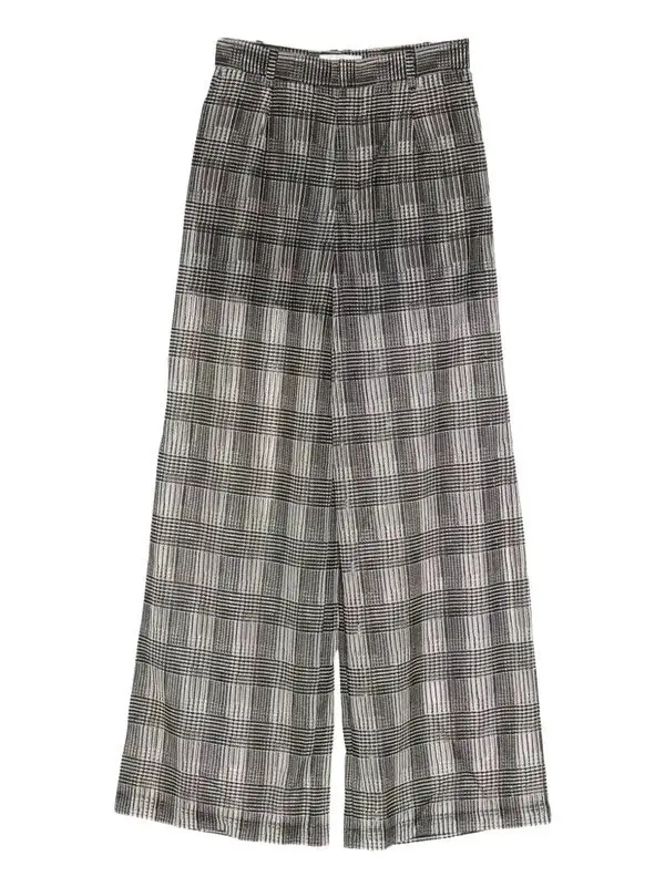 QUETSCHE Prince Of Wales Check Trousers - Black