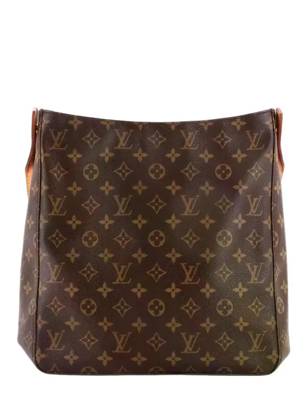 LOUIS VUITTON Looping Handbag Monogram Canvas Gm Shoulder Bag - Brown