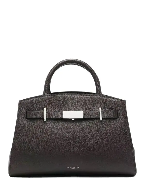 DEMELLIER Hudson Grained Leather Top-handle Mini Bag - Red