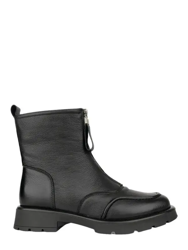 LINDA BAUMANN Front-zip Chunky-sole Boots - Black