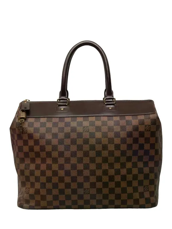 LOUIS VUITTON 2003 Damier Ebene Greenwich Pm Travel Bag - Brown
