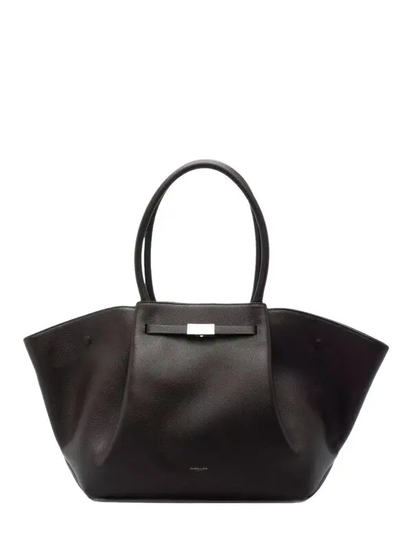 DEMELLIER New York Grained Leather Small Tote Bag - Red
