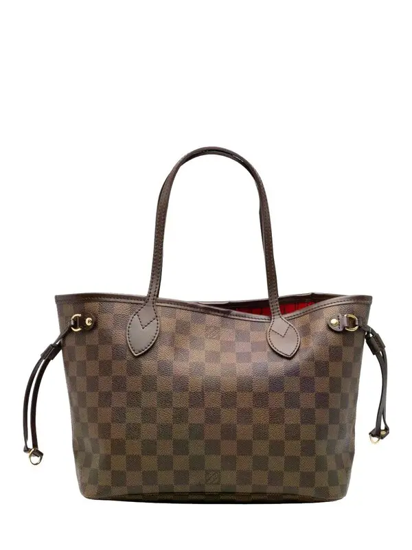 LOUIS VUITTON 2010 Damier Ebene Neverfull Pm Tote Bag - Brown