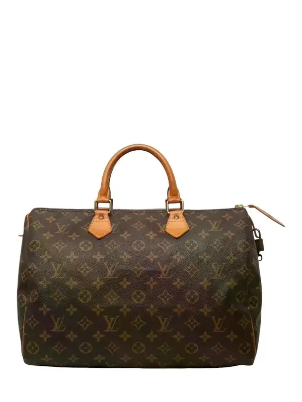 LOUIS VUITTON 1994 Monogram Speedy 35 Boston Bag - Brown