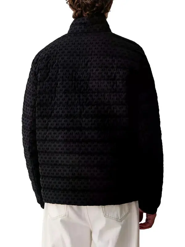 Armani Exchange Logo-print Quilted Jacket - Black