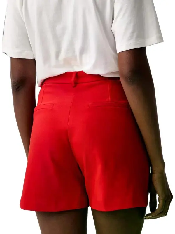 MORGAN Pressed-crease Tailored Shorts - Red