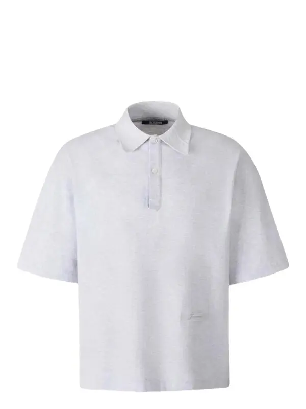 Jacquemus Logo-patch Polo Shirt - Grey