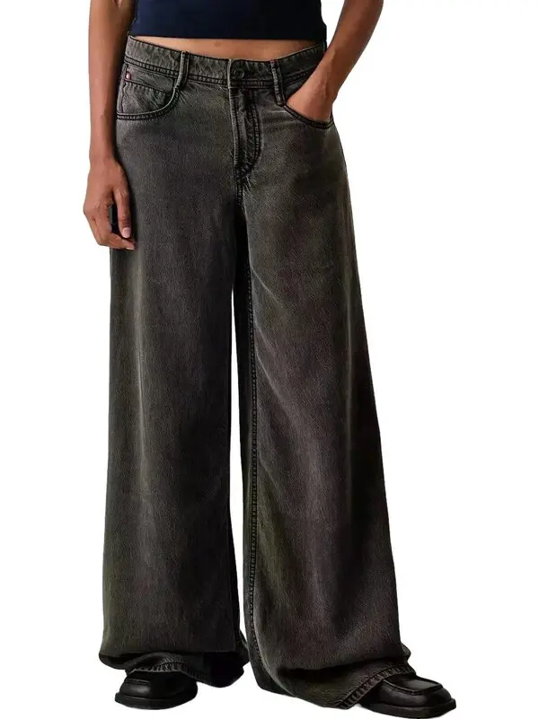 Miss Sixty Washed Wide-leg Jeans - Grey