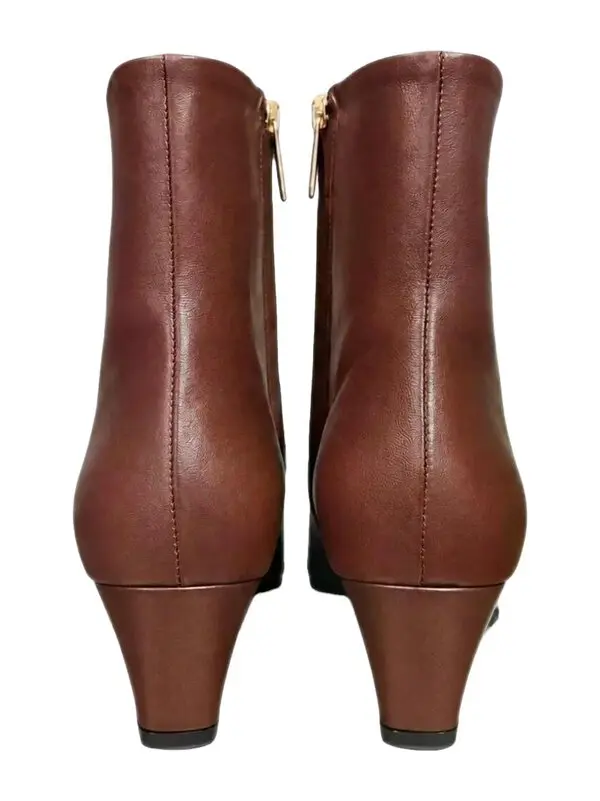 POCHE PARIS Cipele Square-toe Ankle Boots - Brown