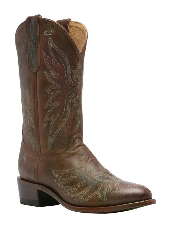 MEXICANA Aguila Mex Embroidered Leather Boots - Brown