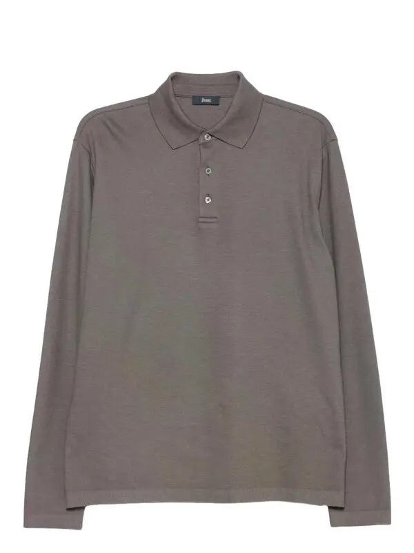 Herno Long-sleeve Polo Shirt - Grey