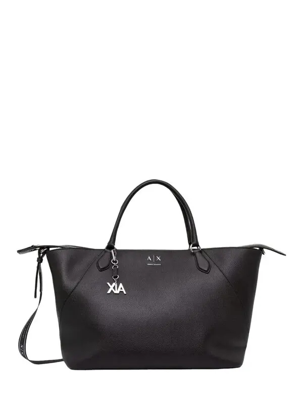 Armani Exchange Logo-print Detachable-strap Tote Bag - Brown