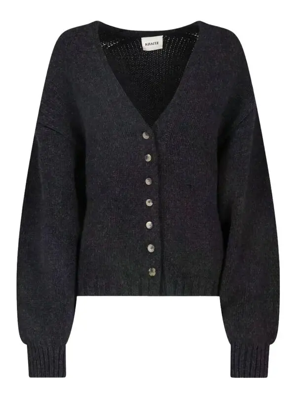 Khaite Axel Button-up Sweater - Grey
