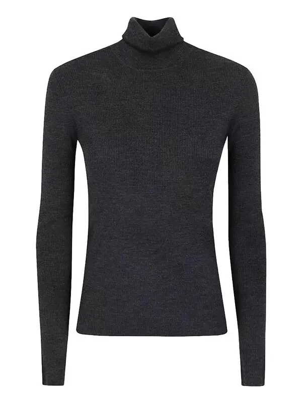 P.a.r.o.s.h Ribbed-knit Roll-neck Sweater - Grey