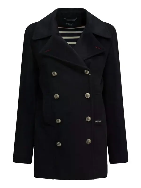 Saint James St Briac Double-breasted Coat - Blue