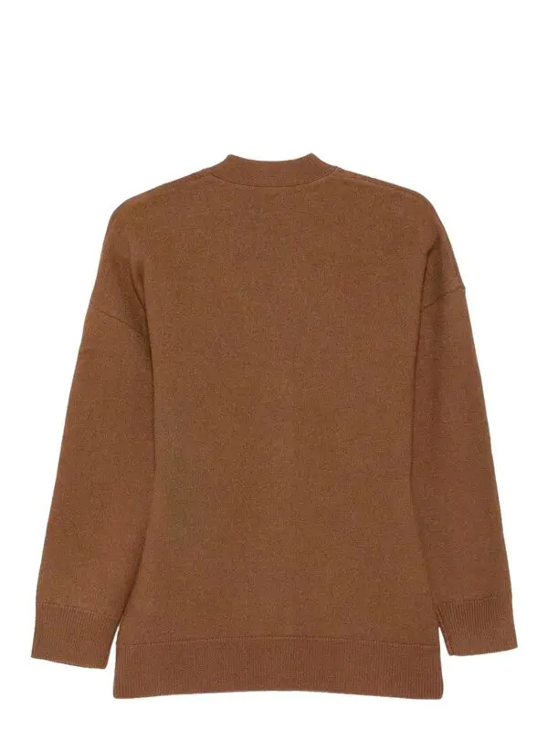 Filippa K Hourglass Felted V-neck Button-up Cardigan - Brown