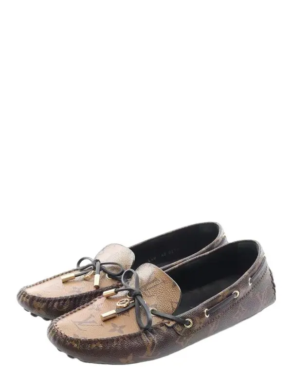 LOUIS VUITTON 2020 Gloria Line Monogram Canvas Driving Shoes - Brown
