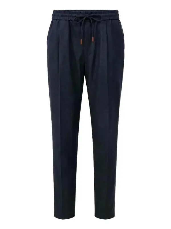 JACOB COHЁN Drawstring-waist Tapered Trousers - Blue