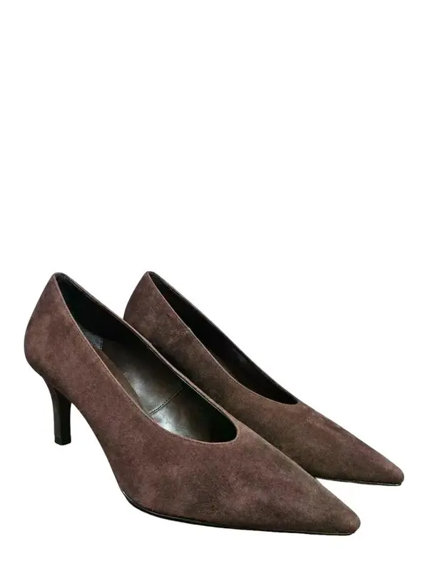 POCHE PARIS Cipele Pointed-toe Suede Pumps - Brown