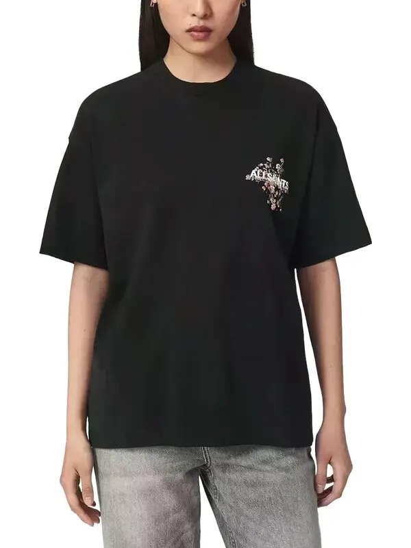 ALLSAINTS Floral-print T-shirt - Black