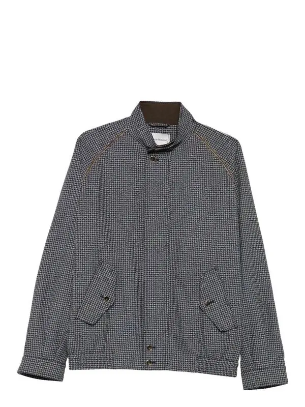 Drole De Monsieur Houndstooth-patterned Jacket - Blue