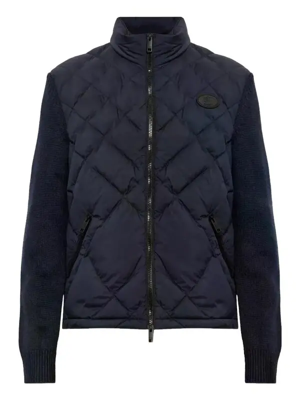 Burberry Dunsbury Panelled Puffer Jacket - Blue