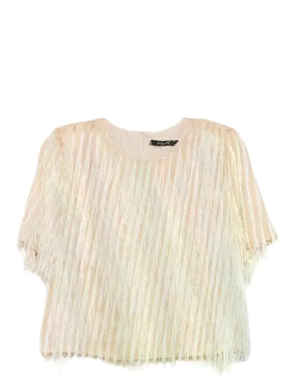 PHILIA LOFT Fringe-detail Blouse - Neutrals