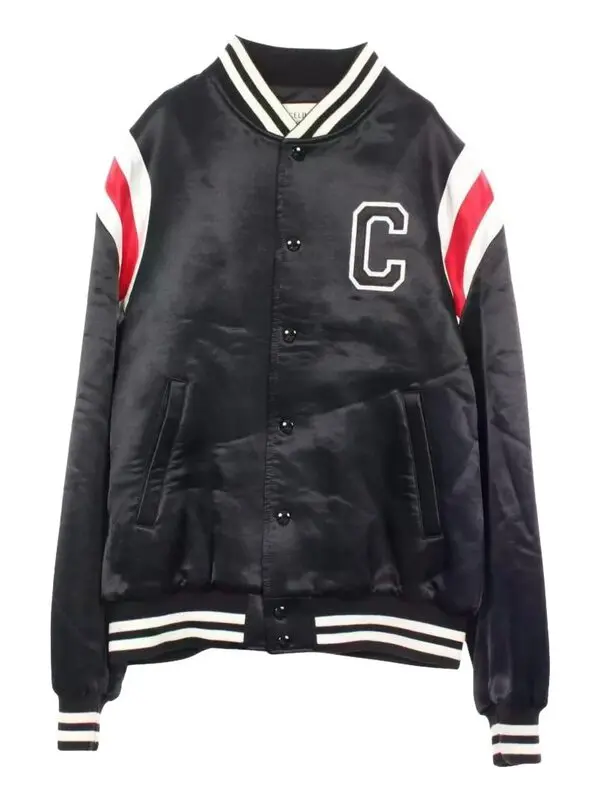 Celine 2010s Logo Patch Bomber Jacket - Black