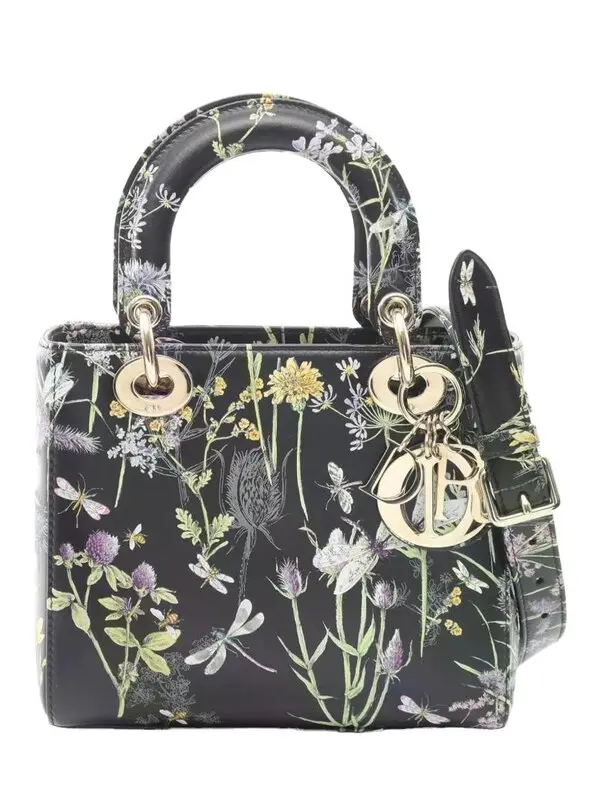 Dior 2010s Small Lady Florilegio Tote Bag - Black