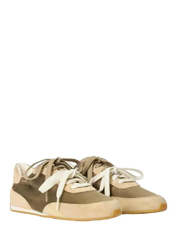 STUART WEITZMAN Bond Ruche Double-lacing Sneakers - Neutrals