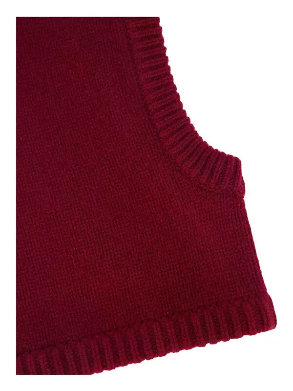 LISA YANG Astri Knitted Balaclava - Red