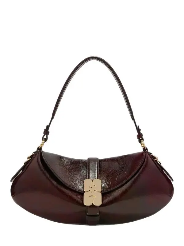 GANNI B-kat Deep-shine Shoulder Bag - Red