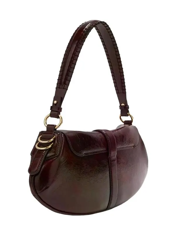 GANNI B-kat Deep-shine Shoulder Bag - Red