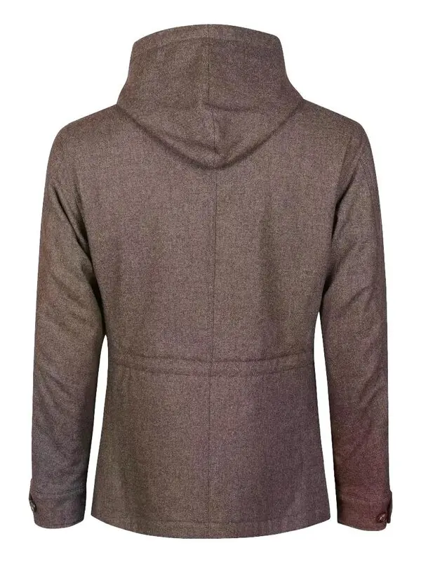 Eleventy Hooded Multi-pocket Jacket - Brown
