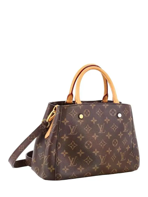 LOUIS VUITTON Montaigne Handbag Monogram Canvas Bb Satchel - Brown
