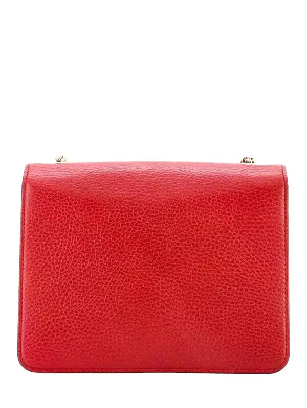Gucci Interlocking Leather Small Shoulder Bag - Red