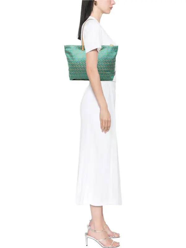 Fendi 2000-2010 Zucchino Canvas Tote Bag - Blue