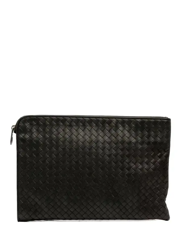Bottega Veneta 2012-2026 Nappa Intrecciato Clutch Bag - Black