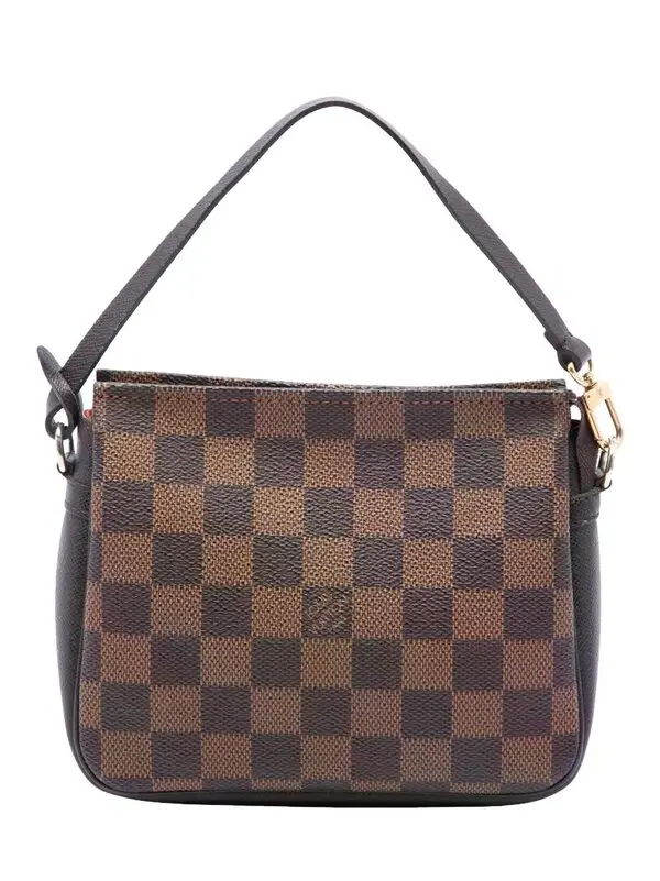 LOUIS VUITTON 1999 Damier Ebene Trousse Pochette Handbag - Brown