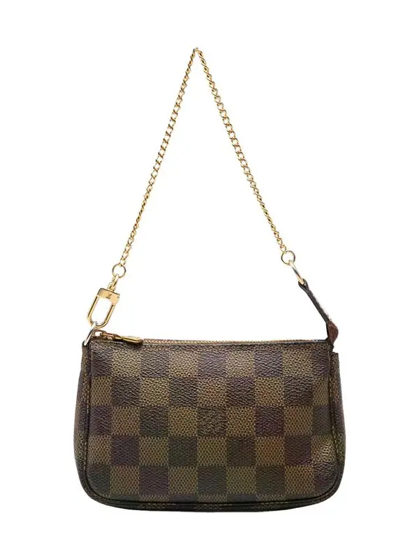 LOUIS VUITTON 2007 Damier Ebene Mini Pochette Accessoires Handbag - Brown