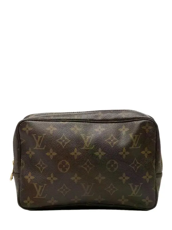 LOUIS VUITTON 1986 Monogram Trousse Toilette 23 Clutch Bag - Brown