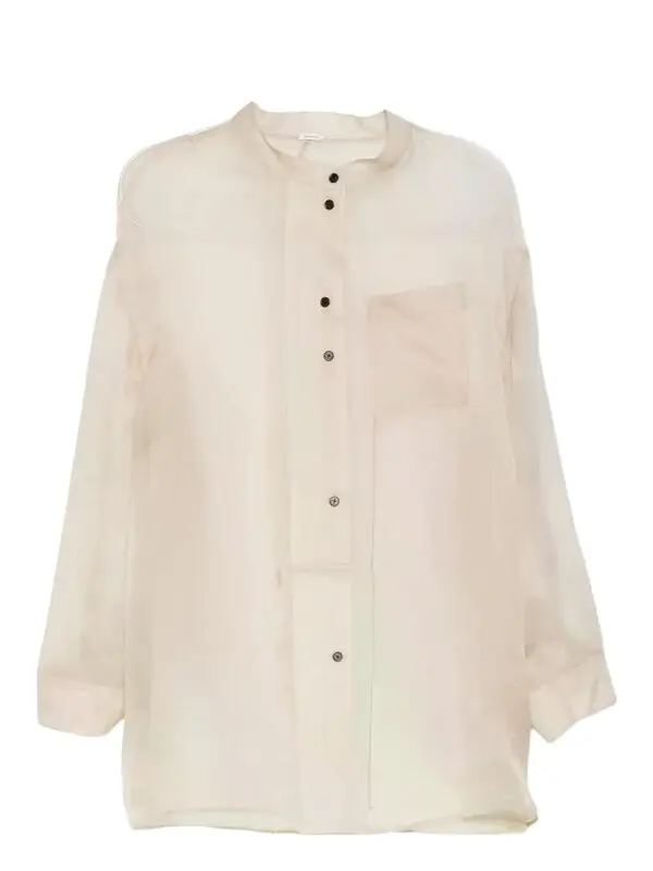 YEAREAST Sheer Panelled Shirt - Neutrals
