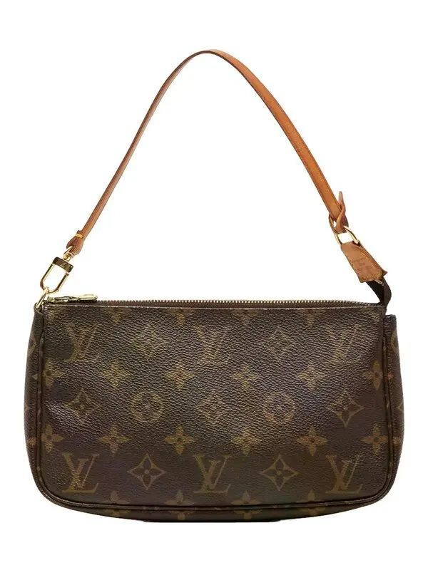 LOUIS VUITTON 2003 Monogram Pochette Accessoires Shoulder Bag - Brown