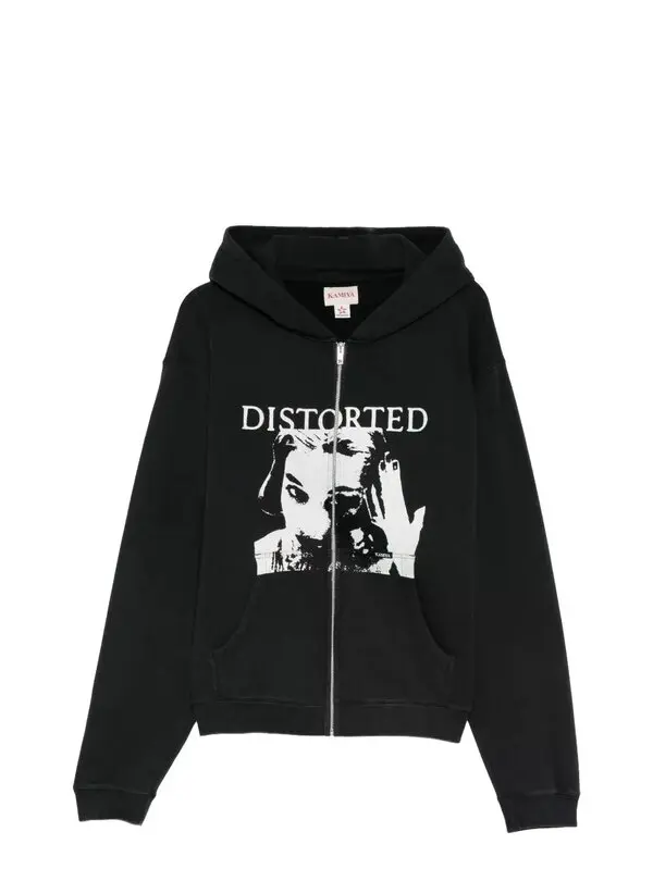 KAMIYA Graphic-print Hoodie - Blue