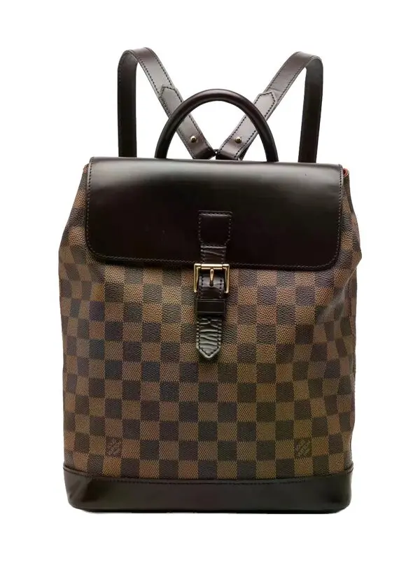 LOUIS VUITTON 1998 Damier Ebene Soho Backpack - Brown