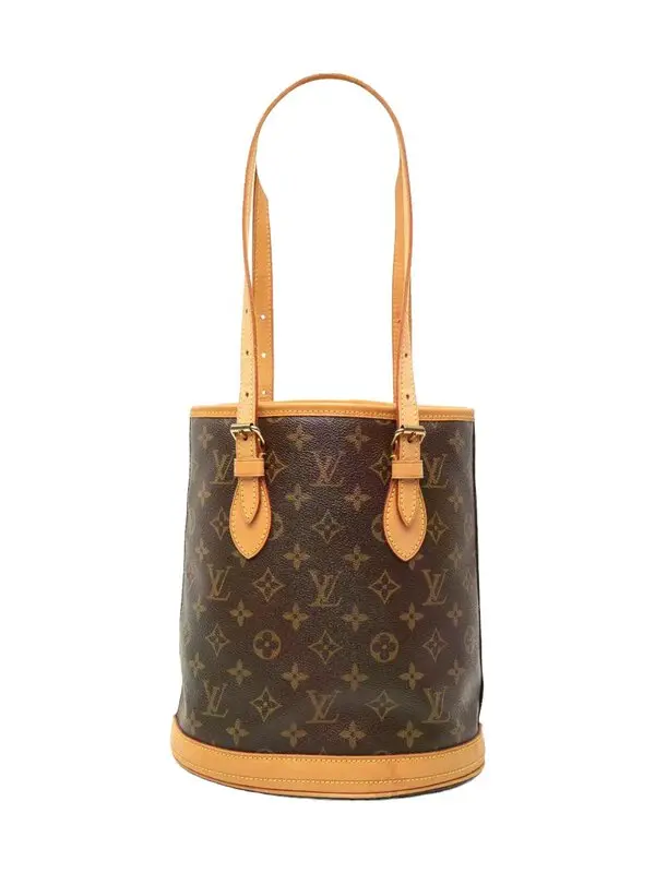 LOUIS VUITTON 2003 Monogram Petit Bucket Bag - Brown