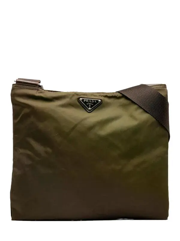 Prada 2013-2026 Tessuto Zip Top Crossbody Bag - Brown