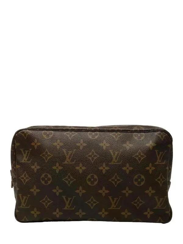 LOUIS VUITTON 1987 Monogram Trousse Toilette 28 Clutch Bag - Brown