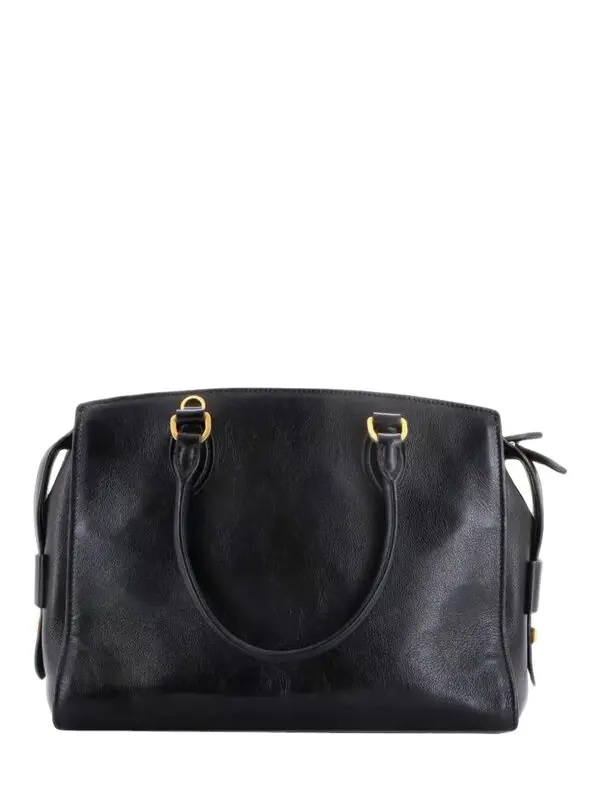 Prada Convertible Zip Around City Calfskin Medium Satchel - Black